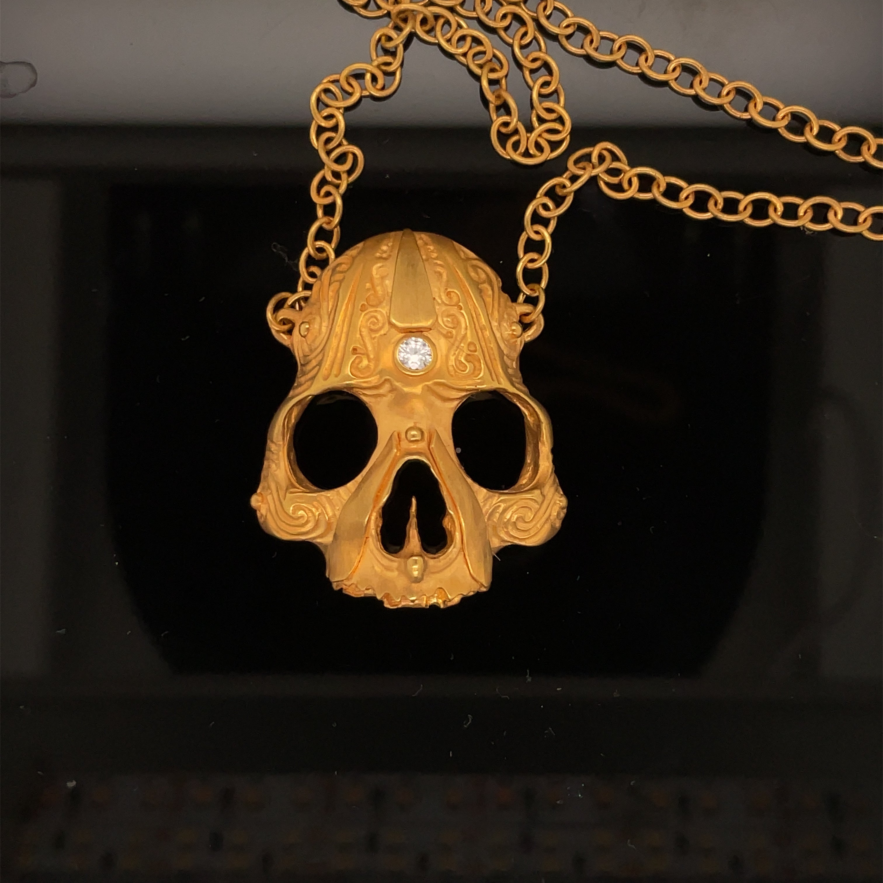 "Ritual Mask" 24k gold vermeille
